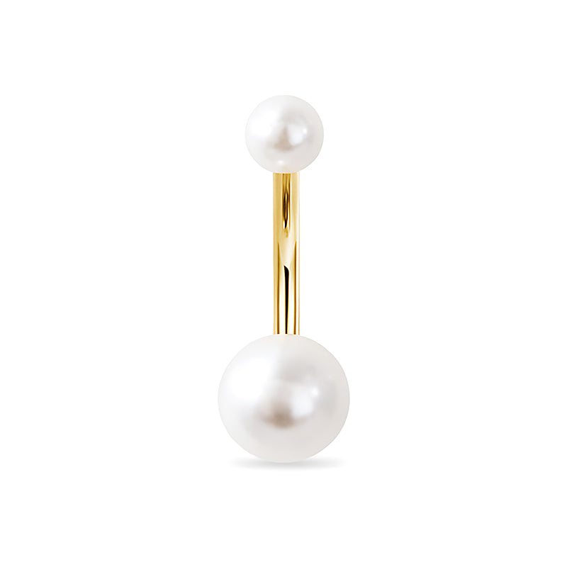 Pearl Belly Button Ring - 14G - PiercingArt