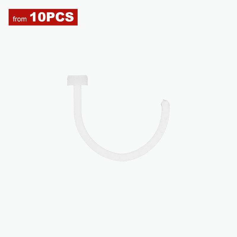 Clear Nose Piercing Retainer - 20g J Shape (10pcs) - PiercingArt