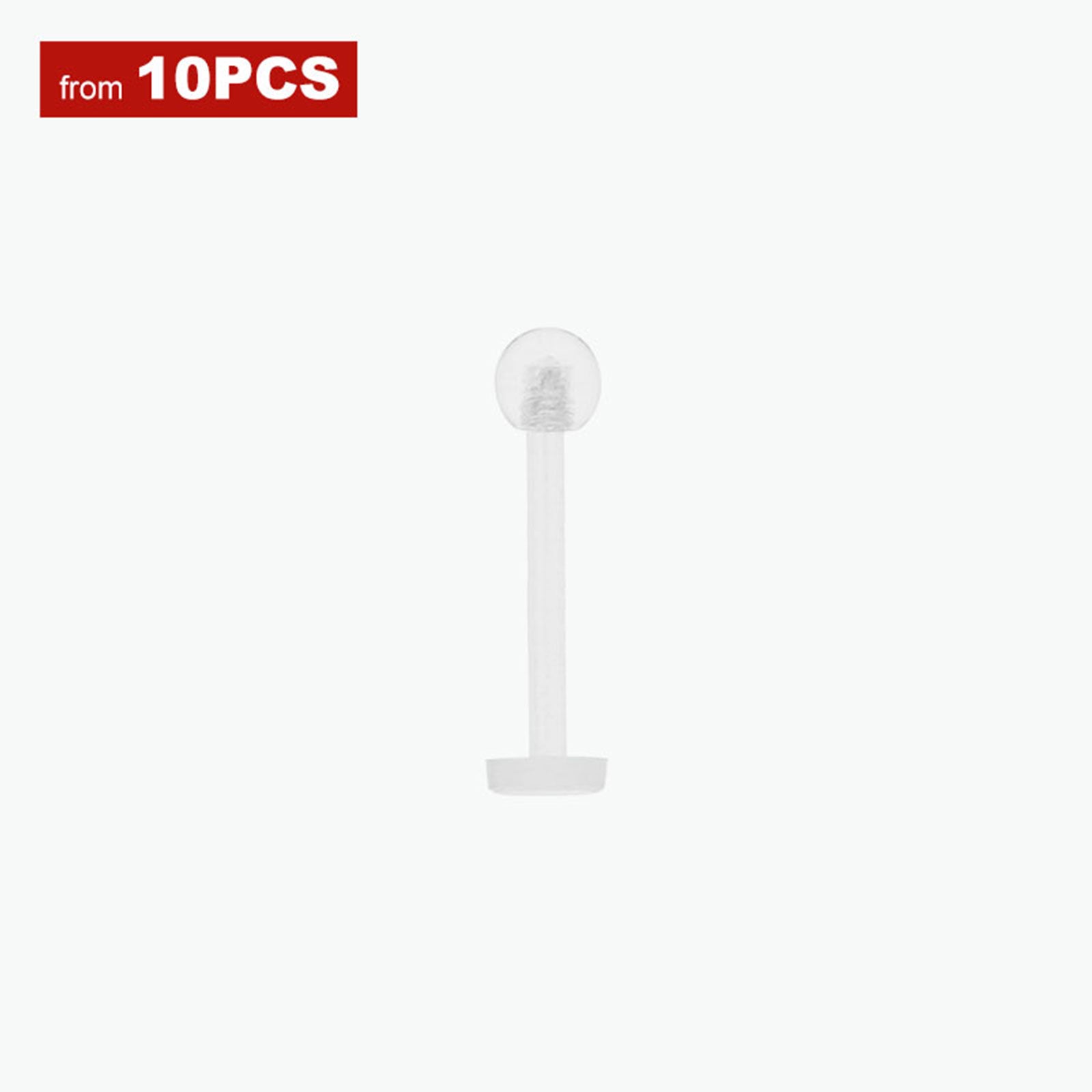 Clear Vertical Labret Jewelry - 12mm 18G (10pcs) - PiercingArt